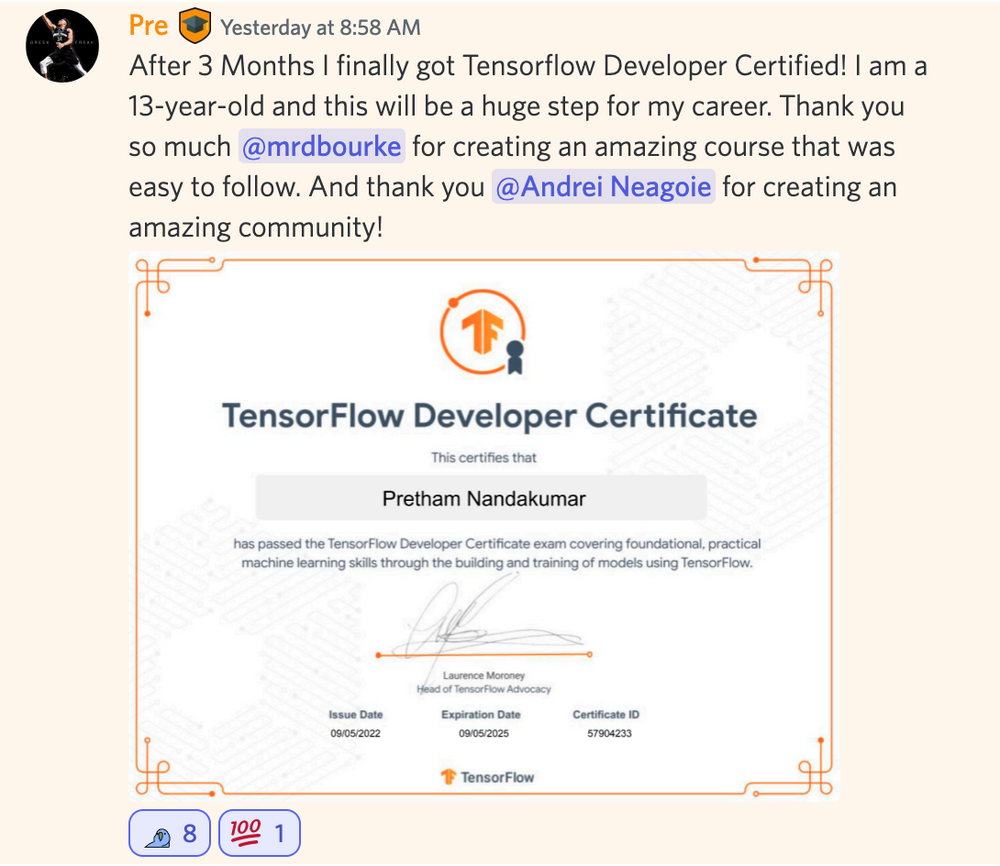 Learn TensorFlow for Deep Learning (code-first course)